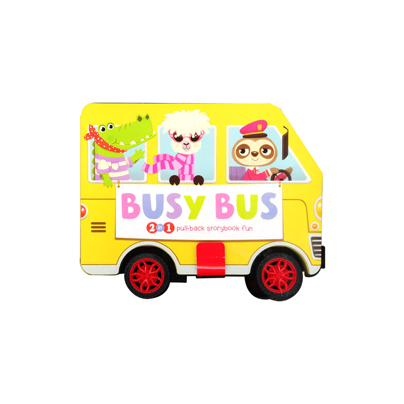 Learning is Fun. 2 IN 1 PULL-BACK STORYBOOK FUN-BUSY BUS
