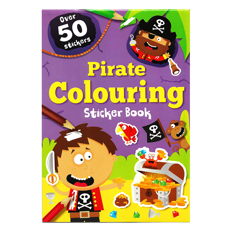 Learning is Fun. COLORING STICKER BOOK-PIRATE