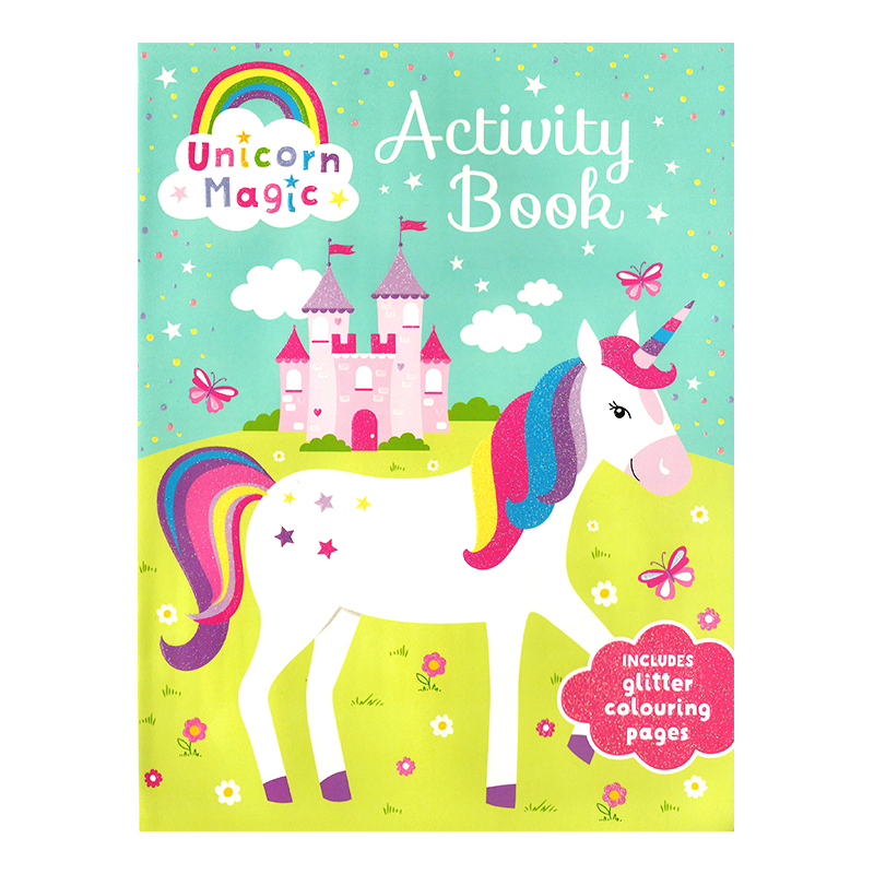 Learning is Fun. GLITTER ACTIVITY BOOK-UNICORN MAGIC