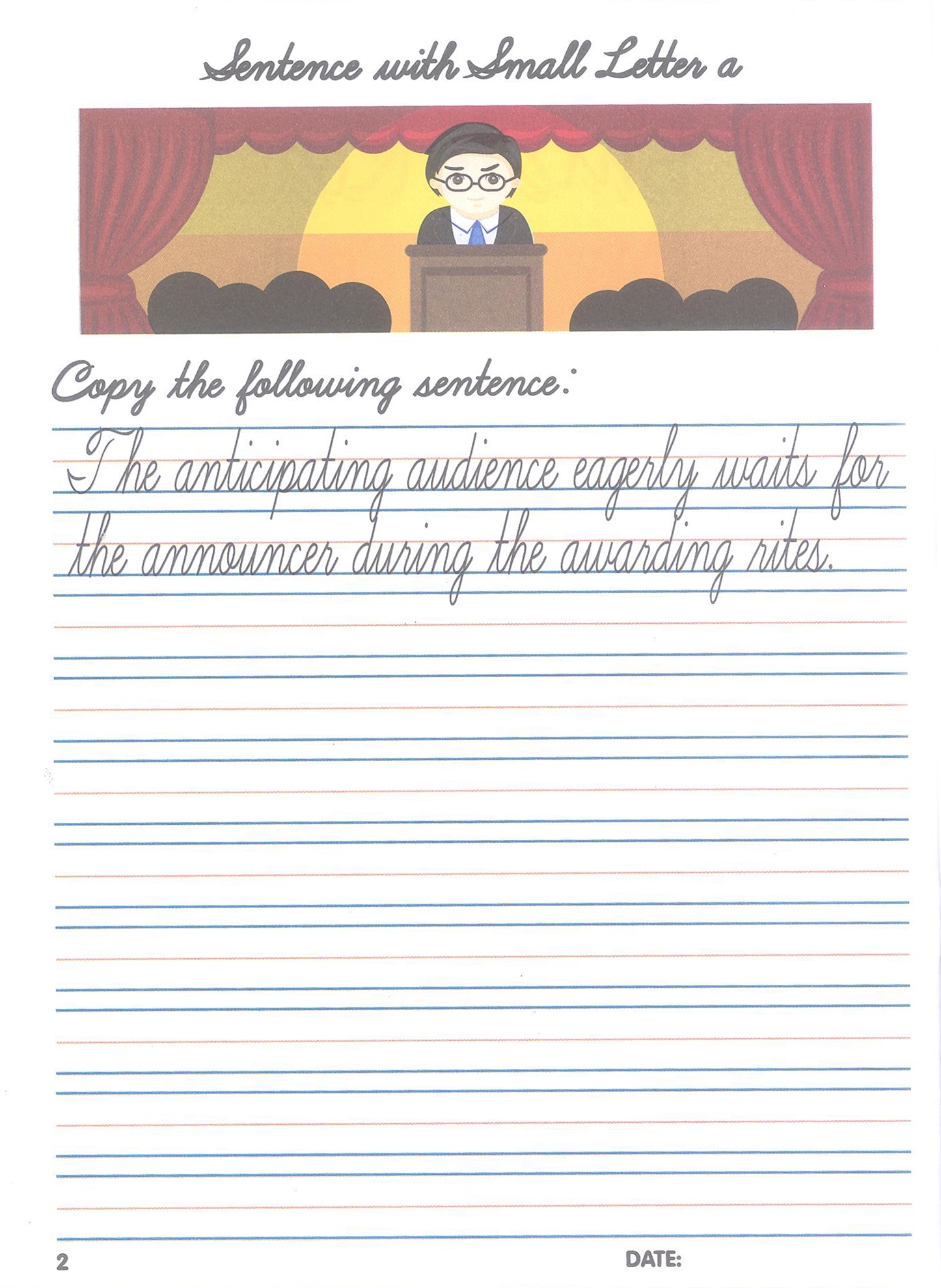 Learning is Fun. SMART KIDS MY VERY FIRST CURSIVE WRITING BOOK-SENTENCES