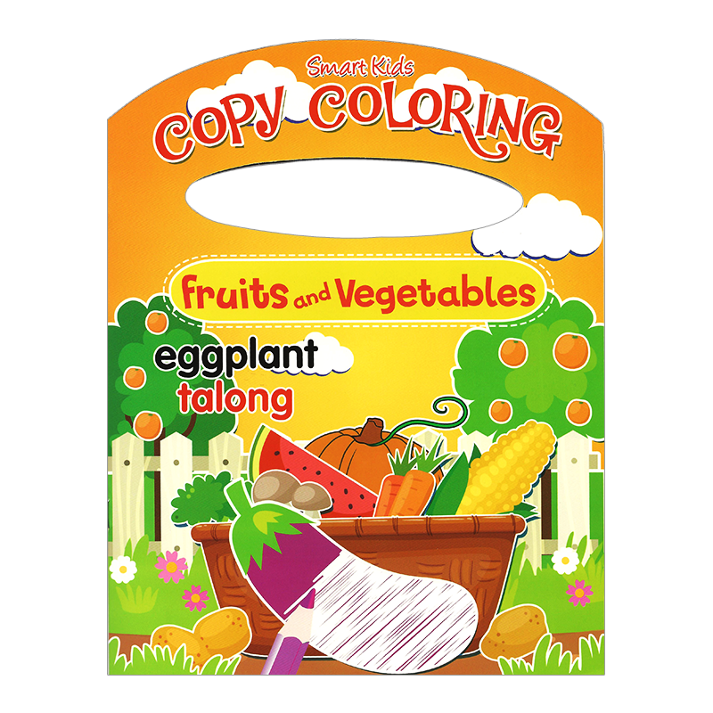 Learning is Fun. SMART KIDS COPY COLORING-FRUITS & VEGETABLES