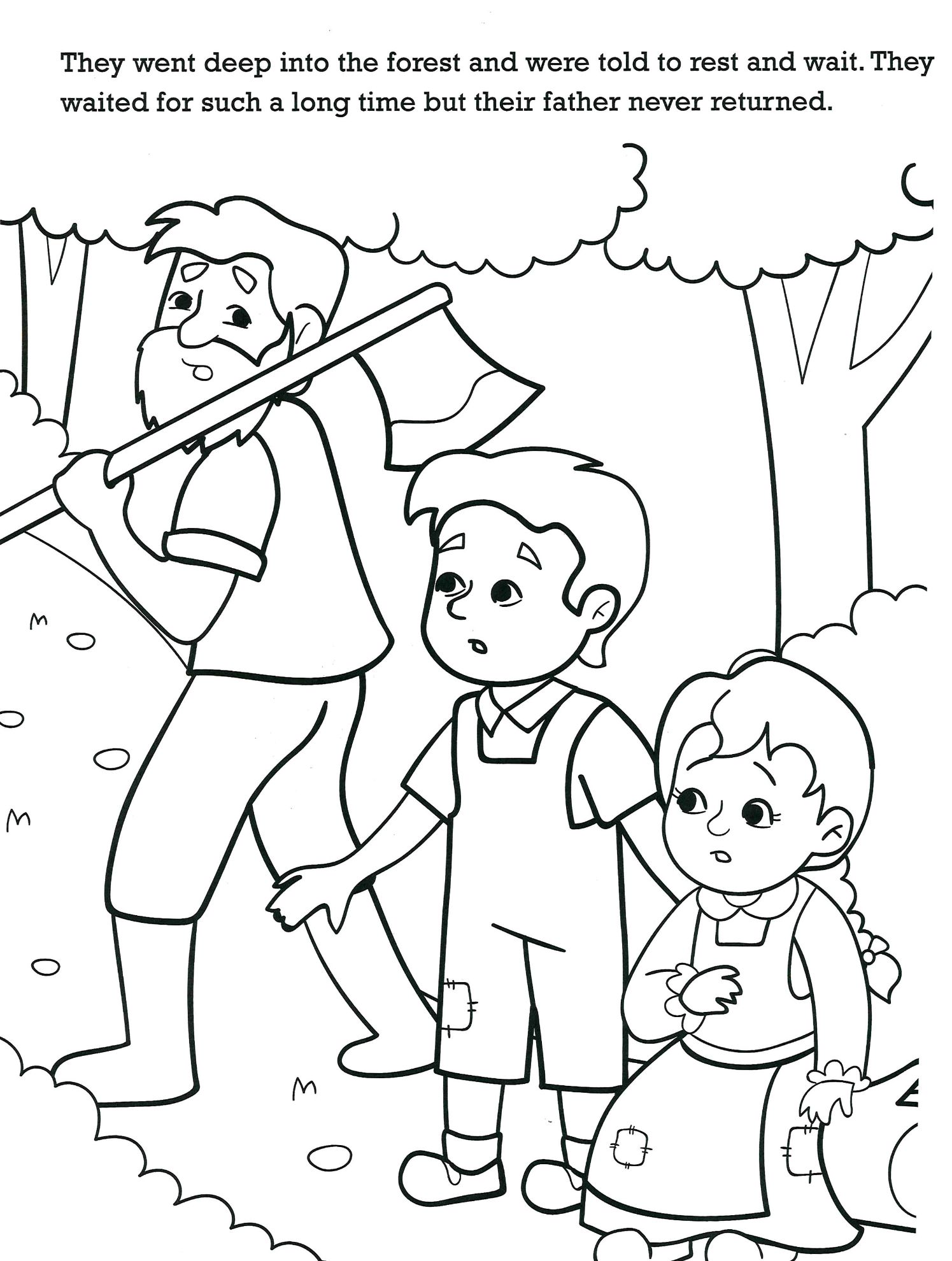 Learning is Fun. SMART KIDS FAIRY TALE STORY COLORING BOOK-HANSEL & GRETEL