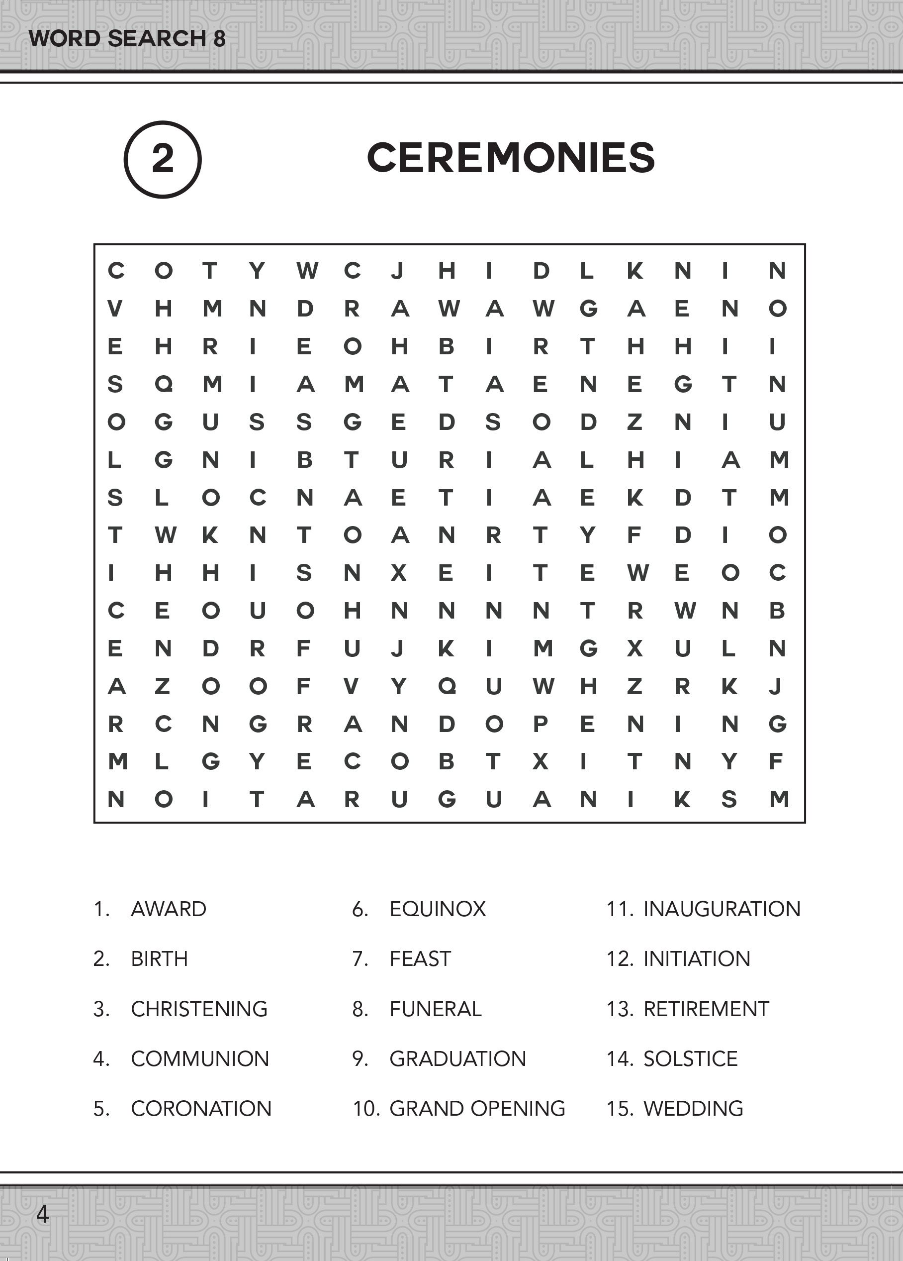Learning is Fun. WORD SEARCH PUZZLE BOOK 8