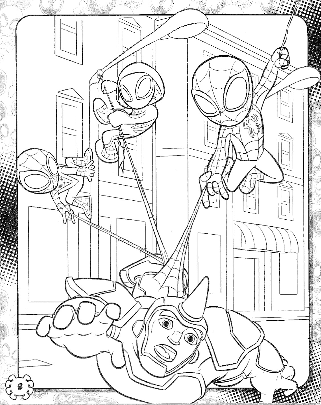 Learning is Fun. DISNEY JUNIOR MARVEL SPIDEY 16PP COLORING BOOK-SPIDEY TEAM