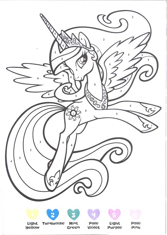 Learning is Fun. MY LITTLE PONY COLOR BY NUMBER-PONY PALOOZA