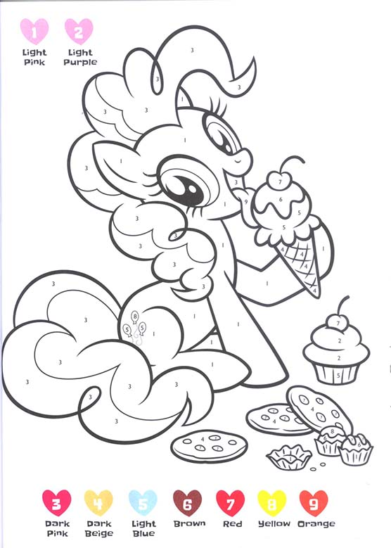 Learning is Fun. MY LITTLE PONY COLOR BY NUMBER-PONY PALOOZA