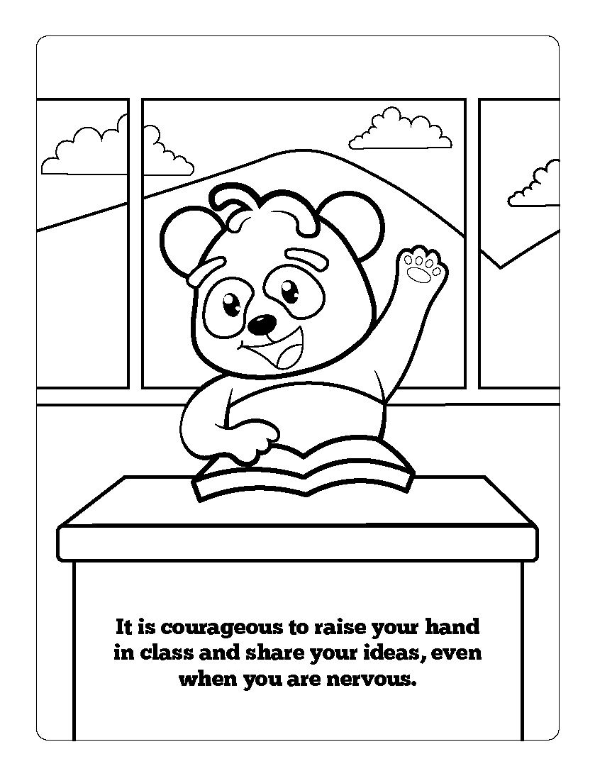 Learning is Fun. SMART KIDS COLORING BOOK WITH COURAGE